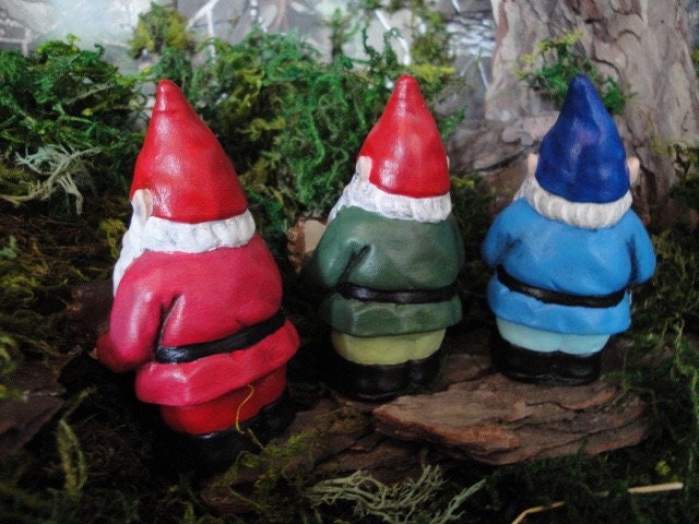 Small Garden Gnome for Miniature Gardens for Sale Hand casted | Etsy