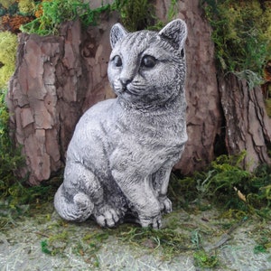 Detailed Grey Tone Cat Statue for Cat Memorial Statue or a Gift for a ...