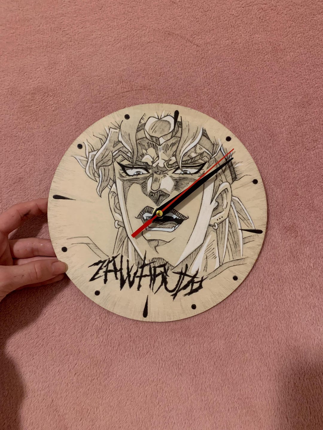 Dio Brando - the World! Hand-painted Wooden Clock | Jojo's Bizarre ...