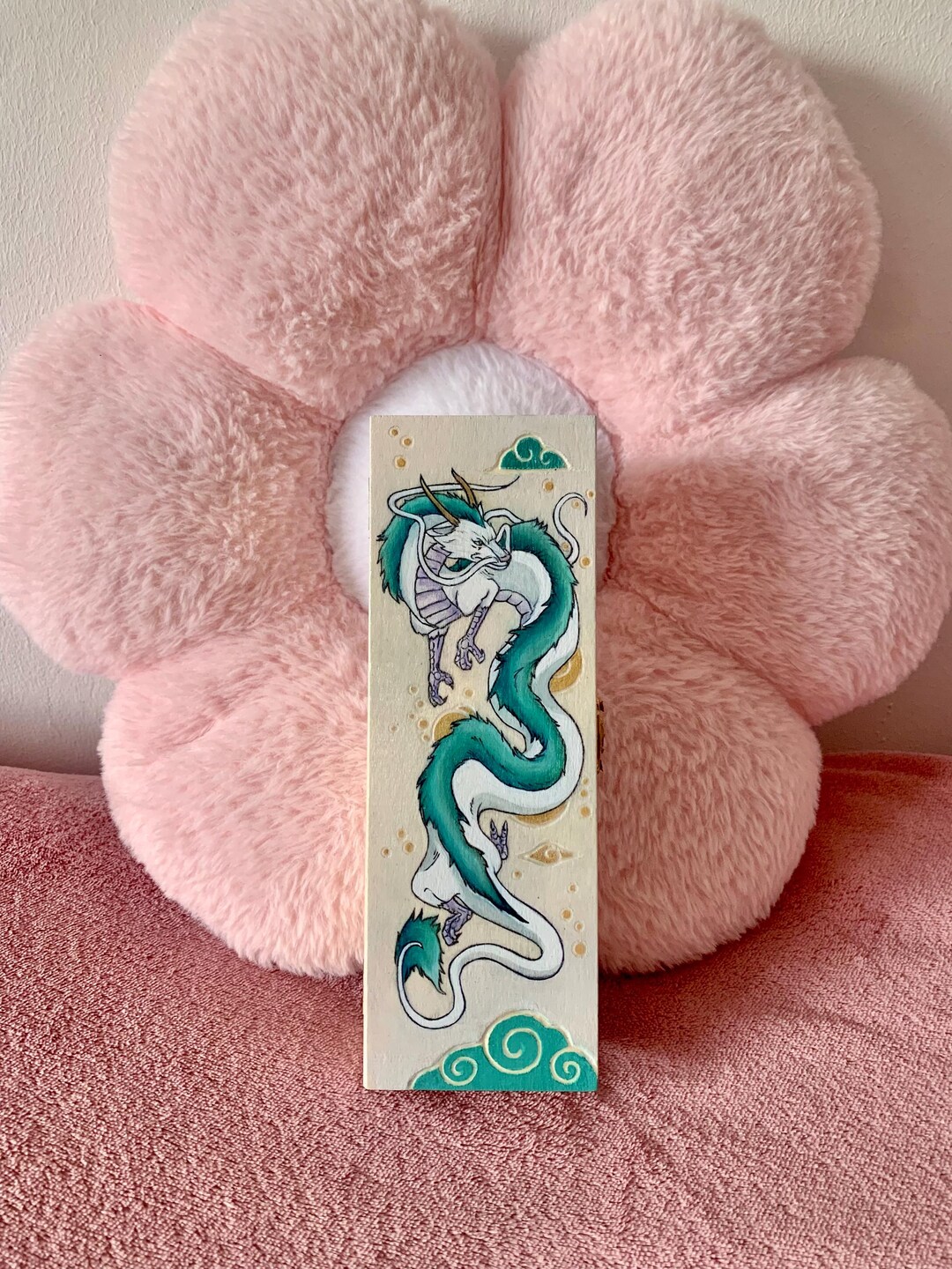 Hand-painted and Inlaid Wooden Box - Haku Dragon Inspired by Spirited ...