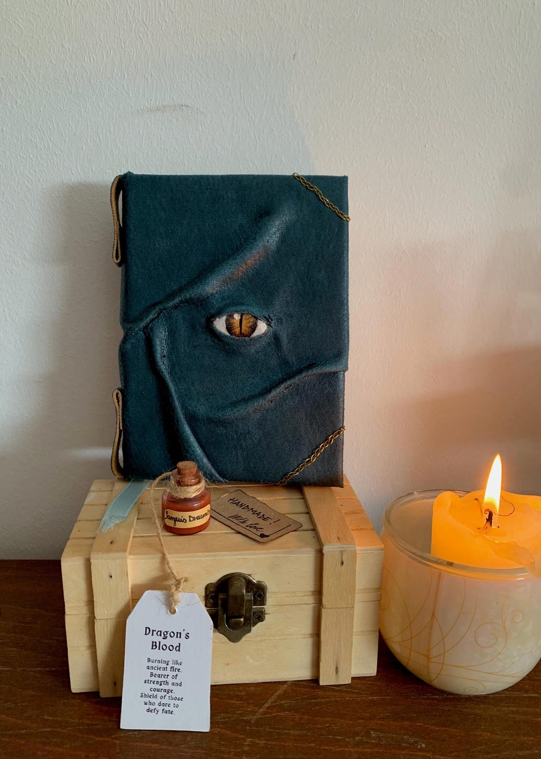 Living Grimoire Notebook Handmade Dragon Eye Fantasy Spell Book ...