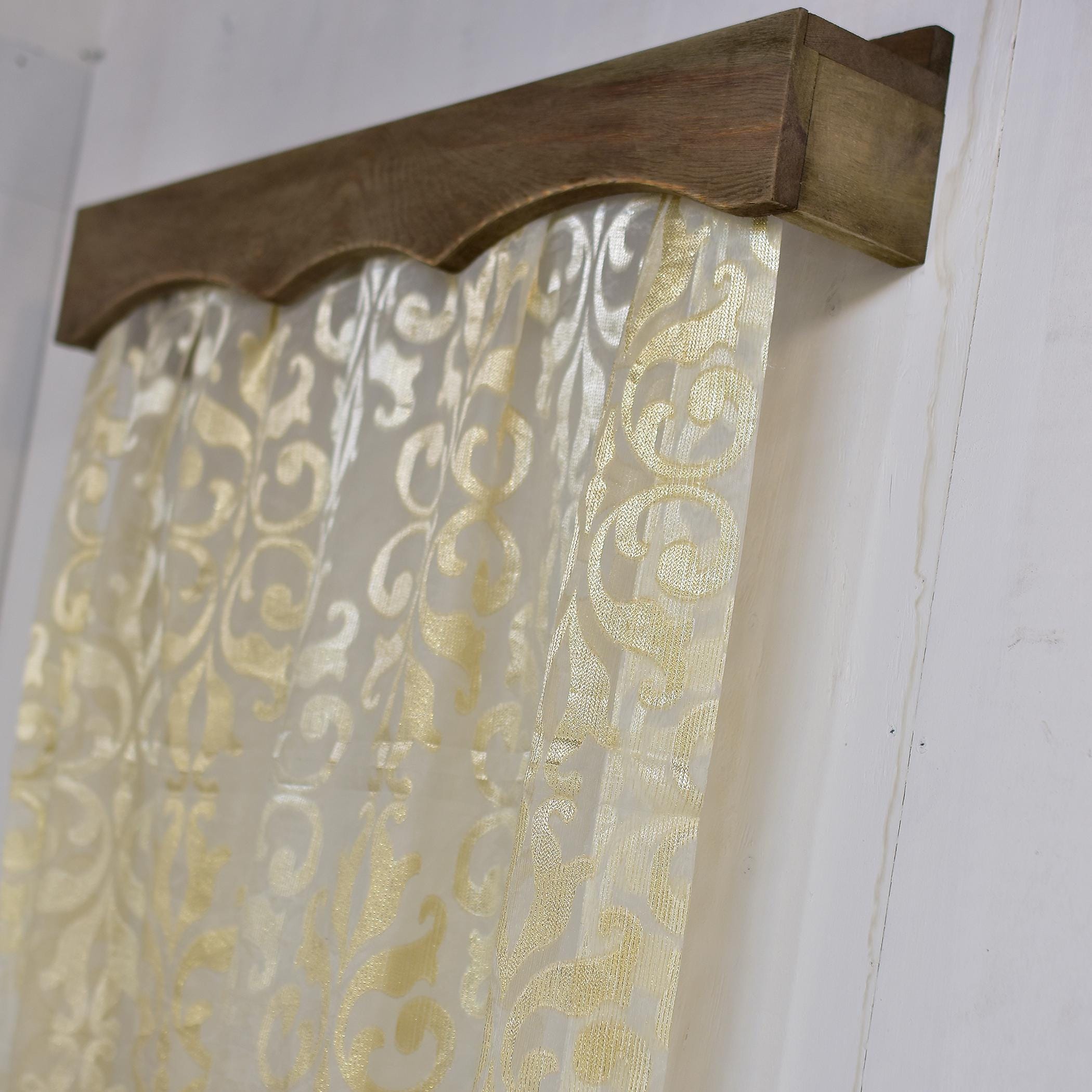 Wooden Curtain Wall Panel Indoor and Outdoor Curtain Rod Farmhouse ...