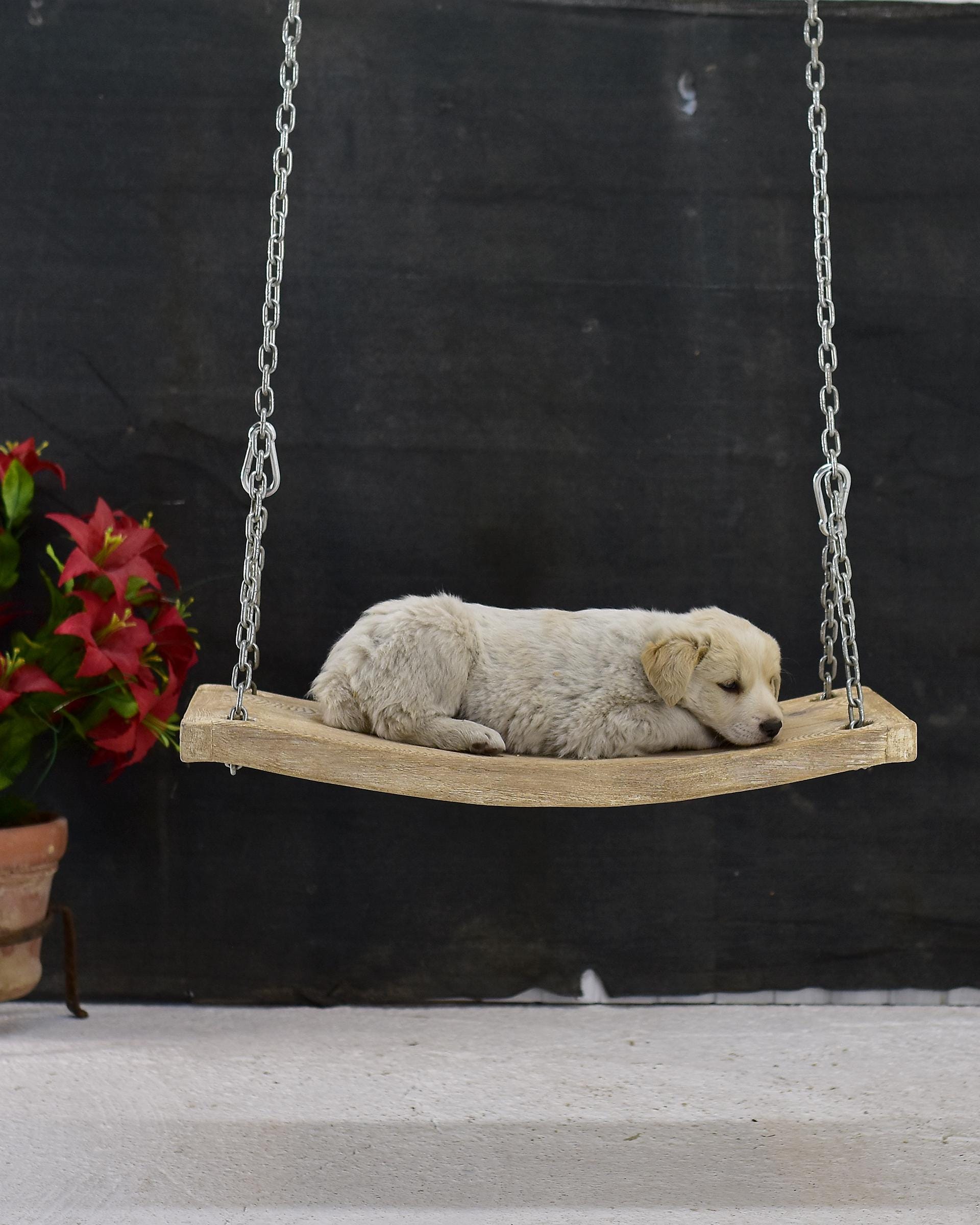 Swing Wood Rustic Home Garden Rustic Wooden Swing 1-2 Person Natural ...