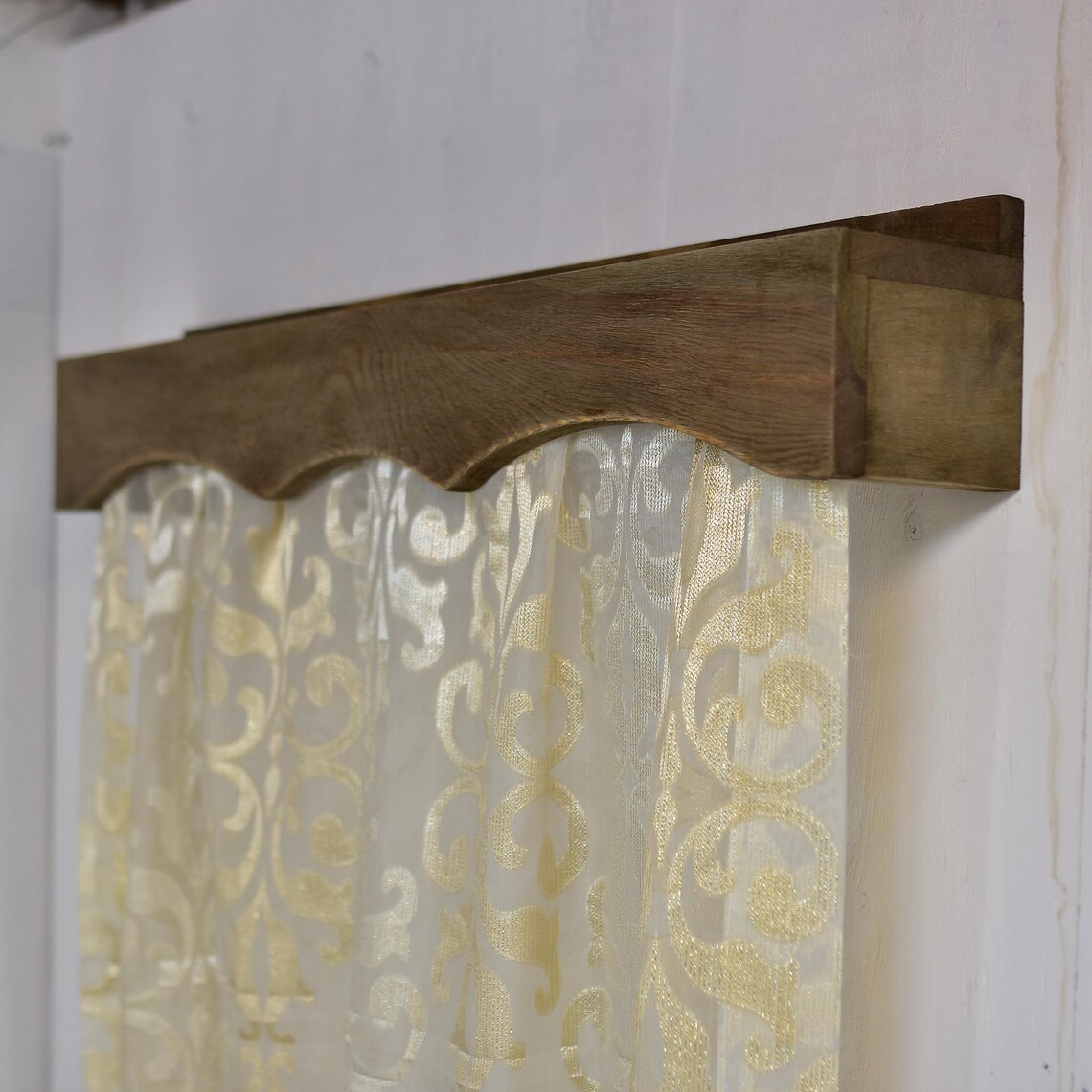 Wooden Curtain Wall Panel Indoor and Outdoor Curtain Rod Farmhouse ...