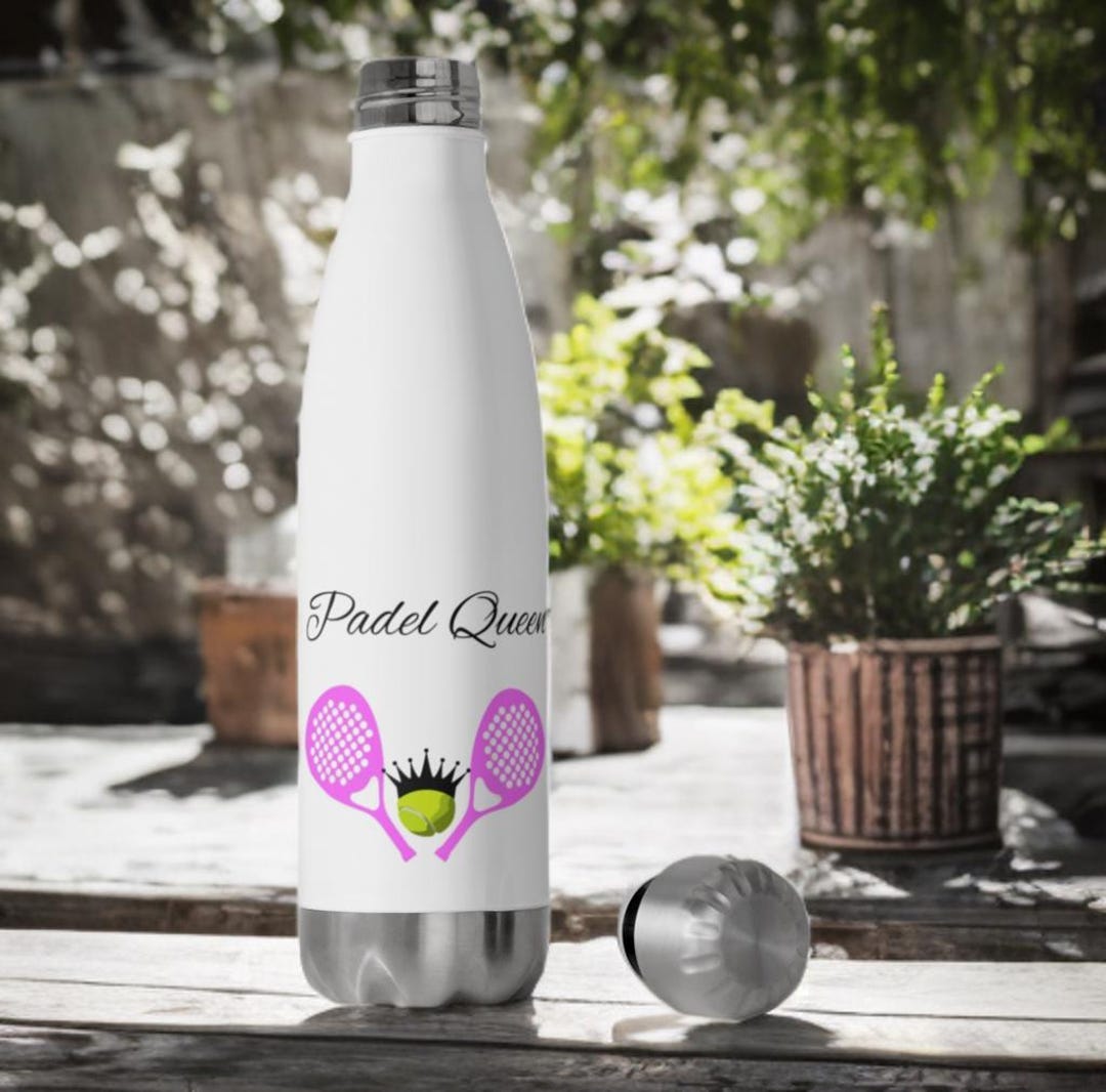 Padel Queen Water Bottle, Insulated Stainless Steel 20oz Eco-friendly ...