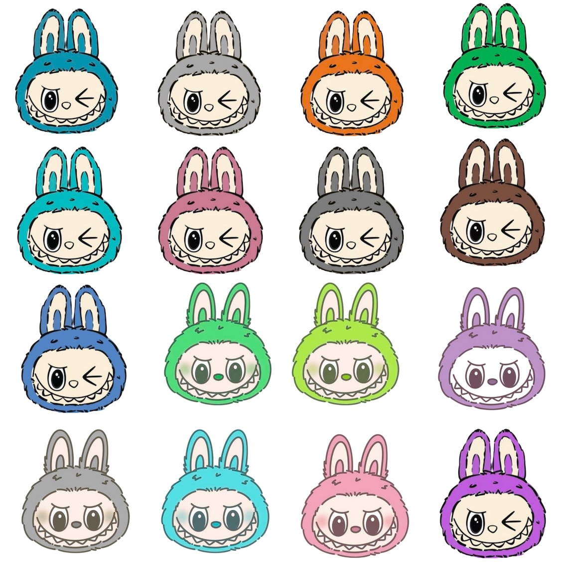 Labubu Designs SVG Bundle, Labubu Clipart, Labubu PNG, Cute Labubu ...