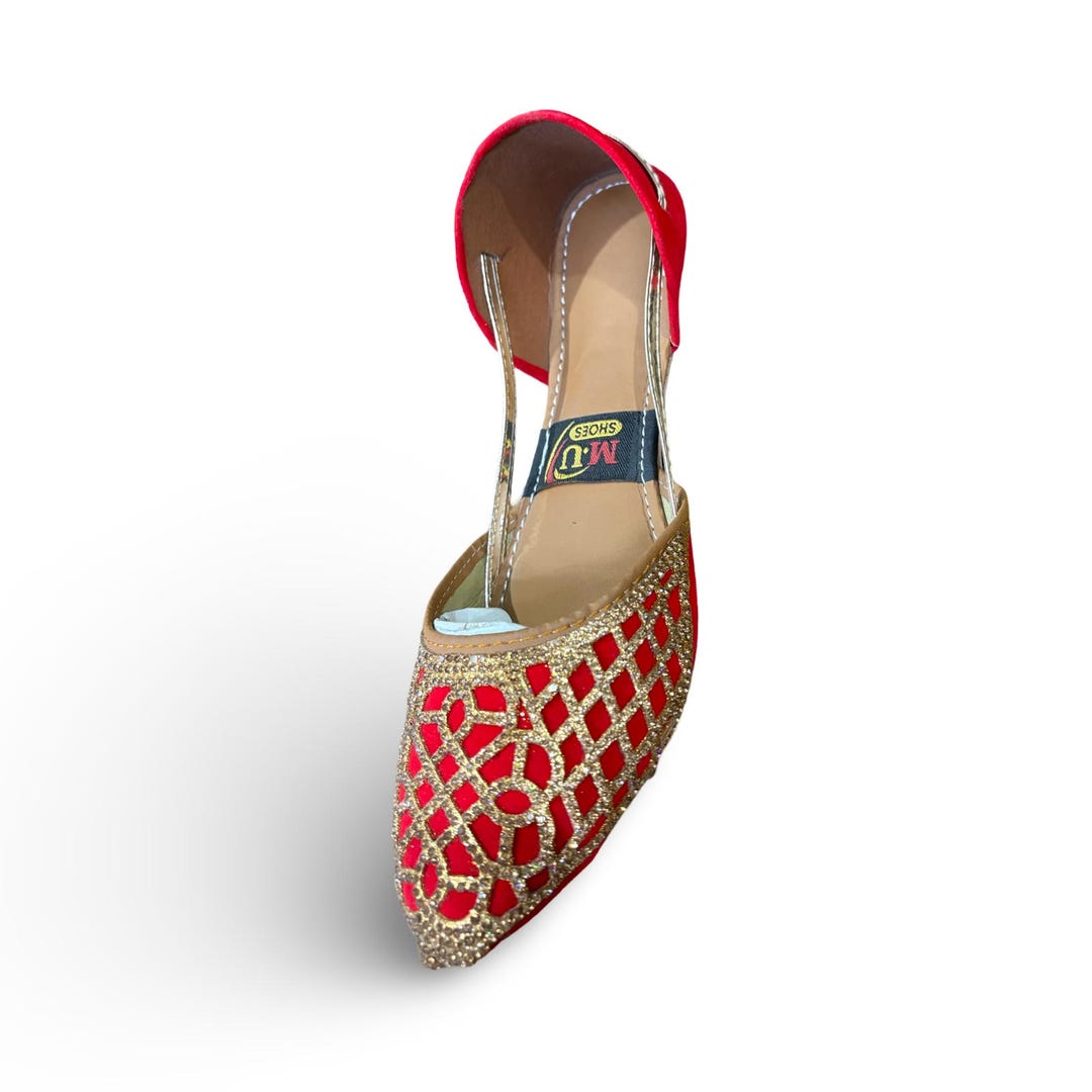 Red Eid Khussa, Khussa for Her Khussa Gift for Her Footwear Gift Ethnic ...