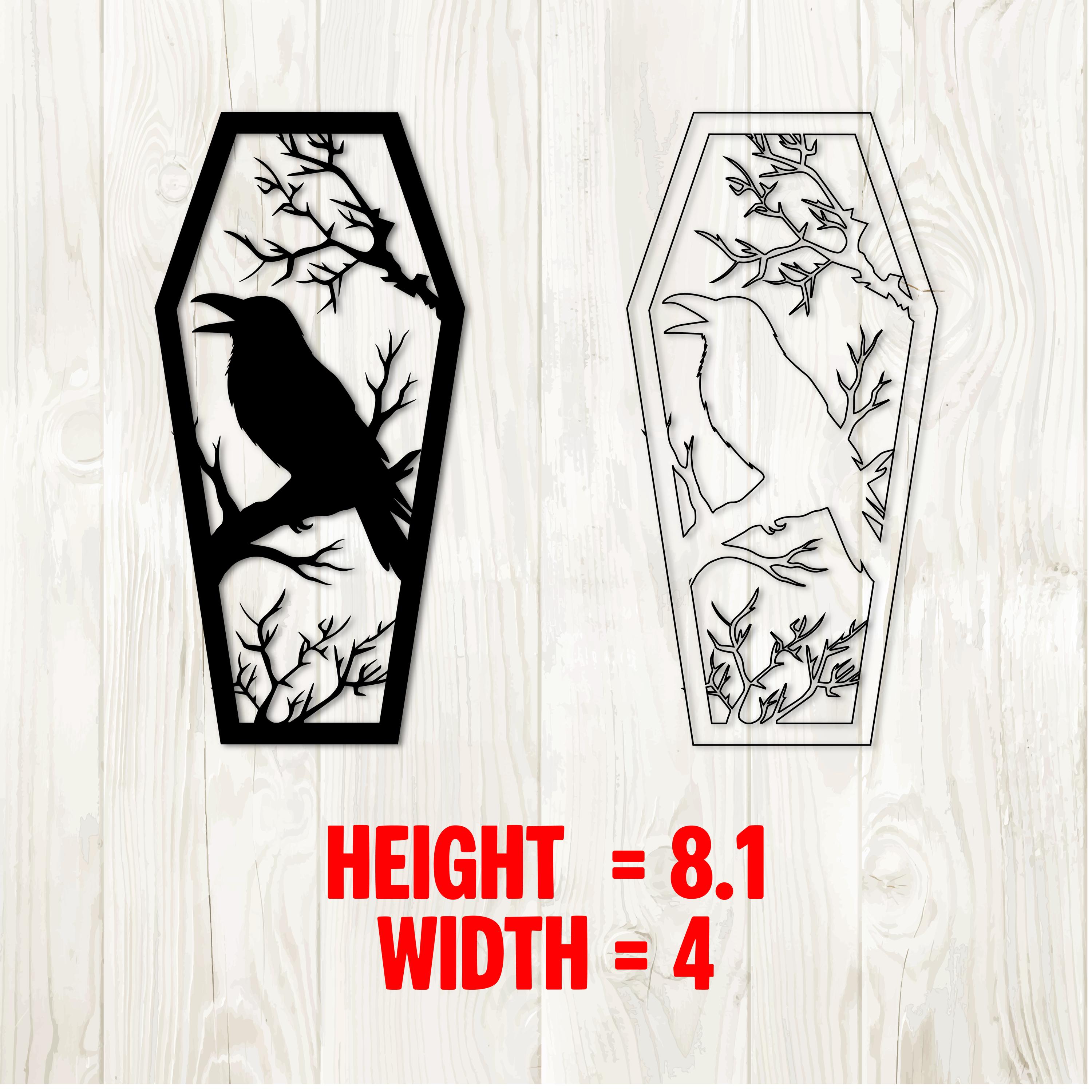 Halloween Coffin SVG Bundle: Laser Cut Files for Spooky Decor (digital ...
