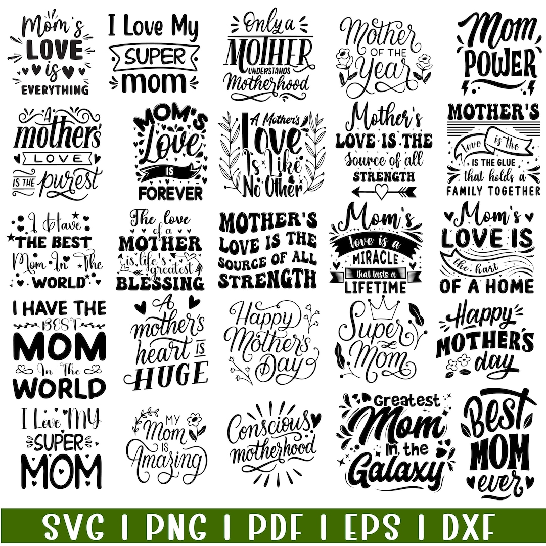Mother's Day SVG Bundle: Mom Life Designs (digital Download) - Etsy