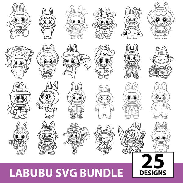 Labubu Outline File - Etsy