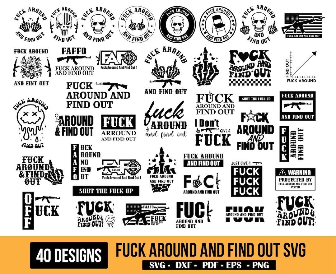 FAFO Svg Bundle: Sarcastic Adult Humor Designs (digital Download - Etsy