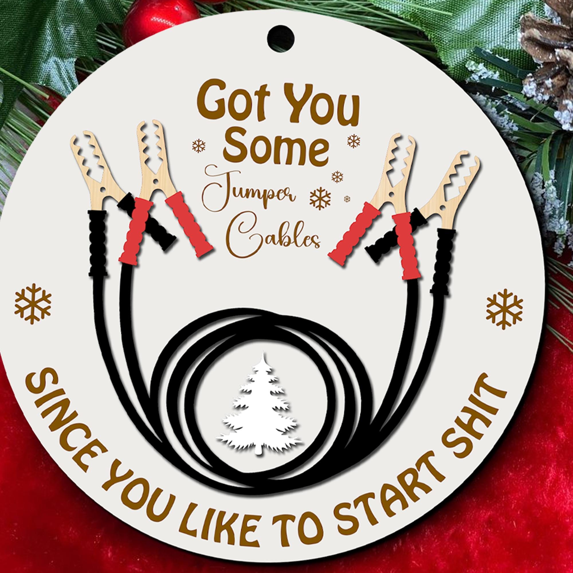 Sarcastic Jumper Cables Ornament SVG: Funny Christmas Laser Cut File - Etsy