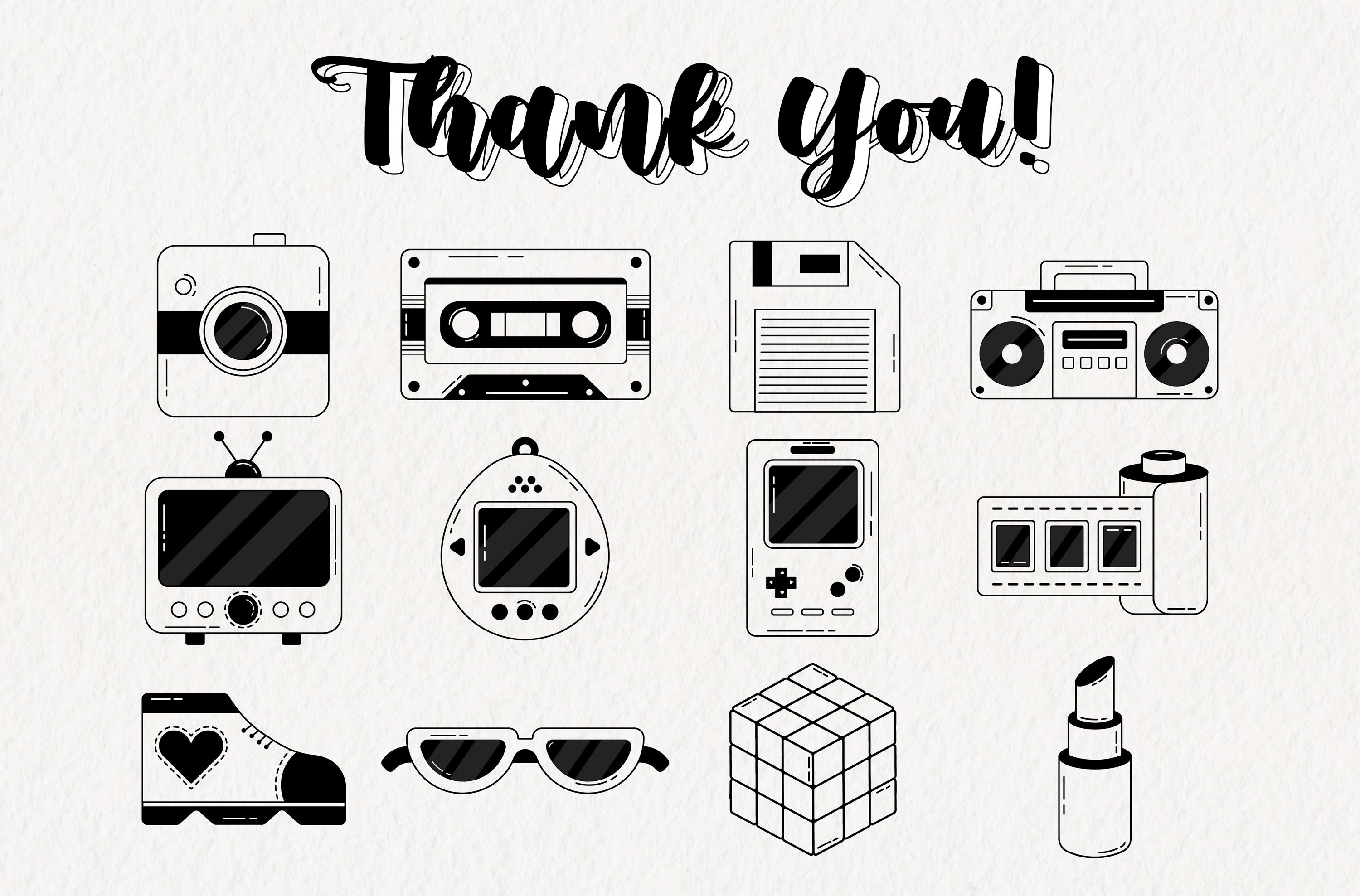 Nostalgic 90s Clipart Bundle – 90s Elements, Retro Nineties Nostalgia ...