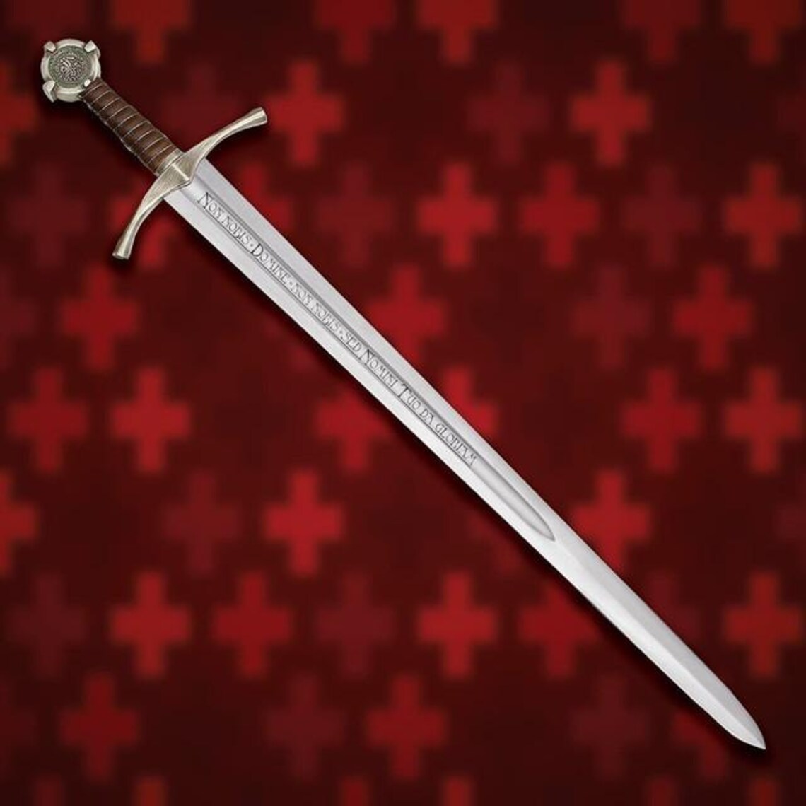 Handmade Knights Templar Sword: High Carbon Steel Replica With Leather ...