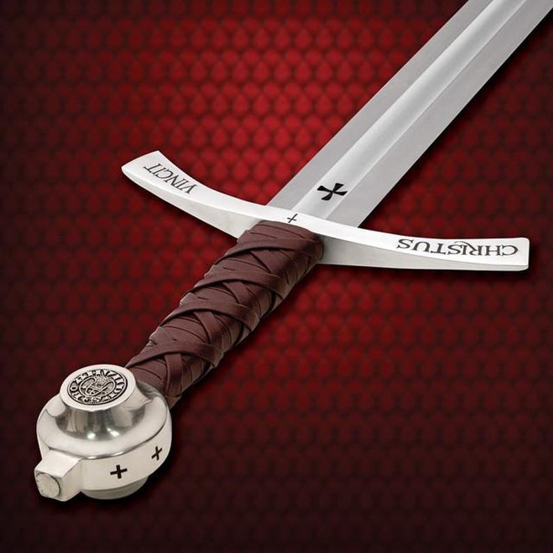 Hand Forged Knights Templar Sword: High Carbon Steel Replica With ...