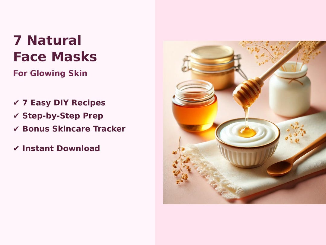 7 Natural Face Masks for Glowing Skin – DIY Skincare Guide - Etsy