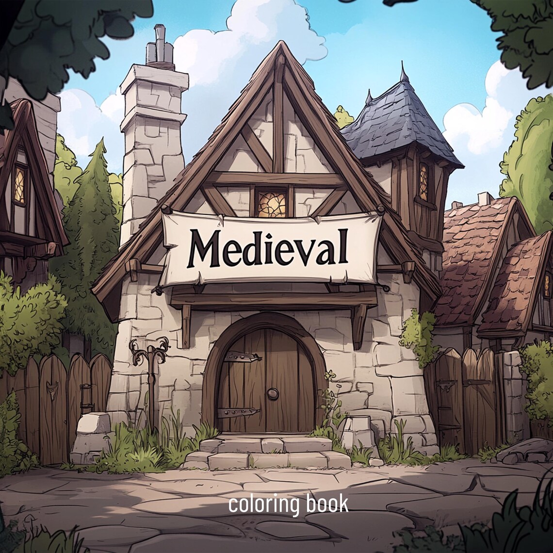 Medieval Coloring Book – 47 Historic Designs | Knights, Castles & Epic ...