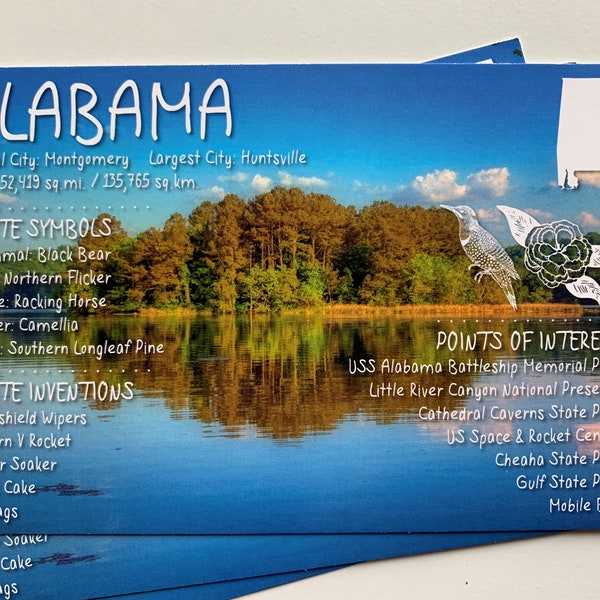 Alabama Postcards - Etsy