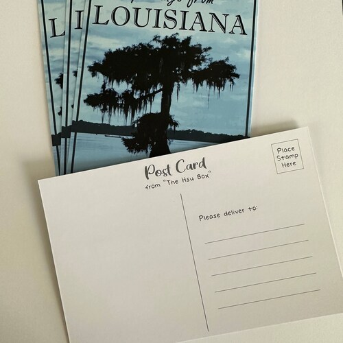 Louisiana State Postcard. - Etsy