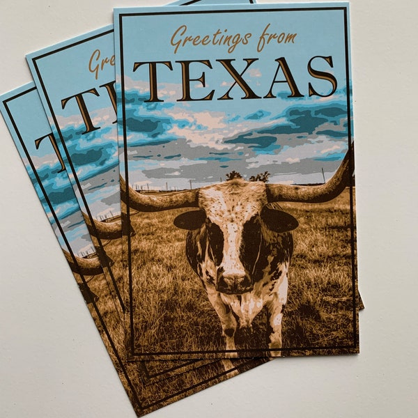 Texas Postcard - Etsy