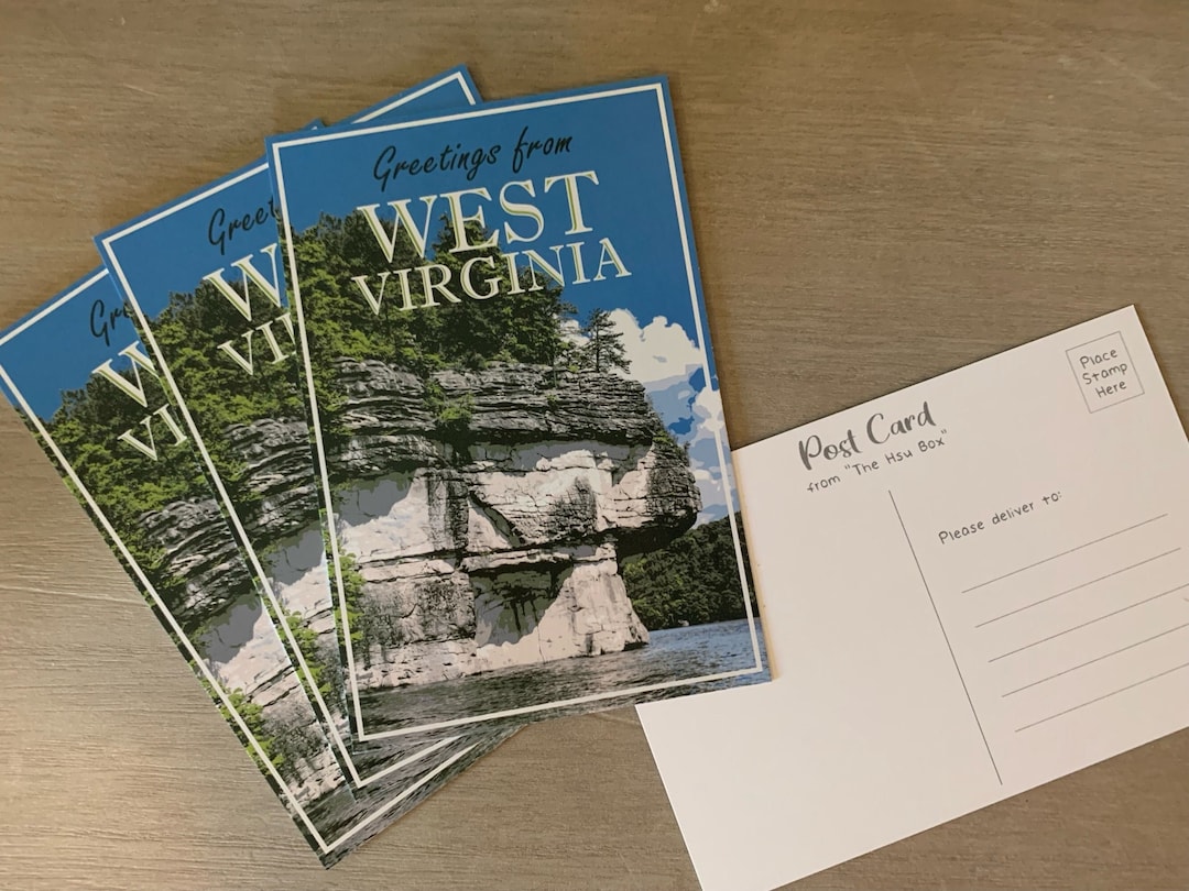 West Virginia USA State Postcard - Etsy