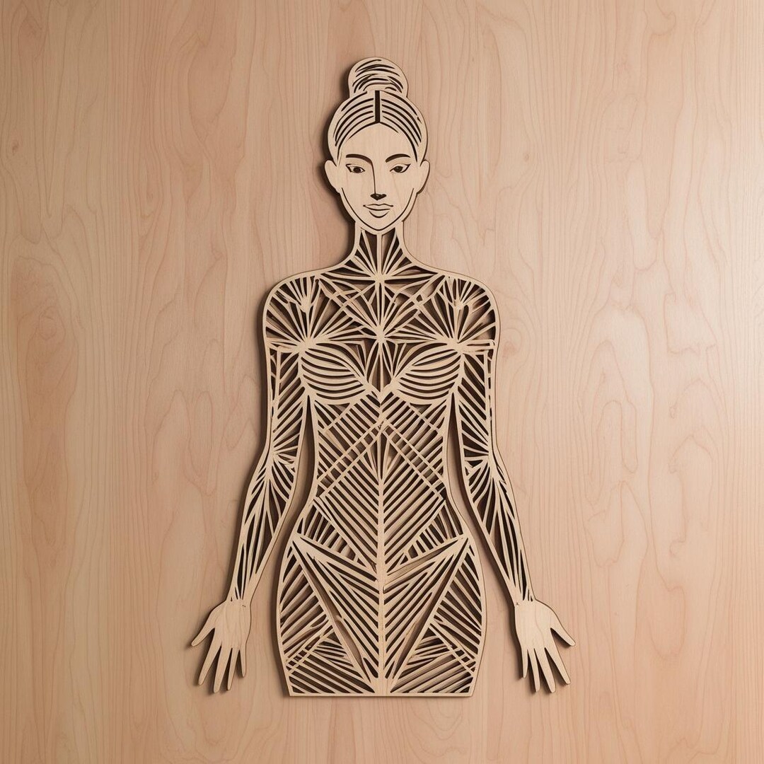 Parametric Wall Art Woman Body SVG & DXF Laser Cutting File - DIY ...