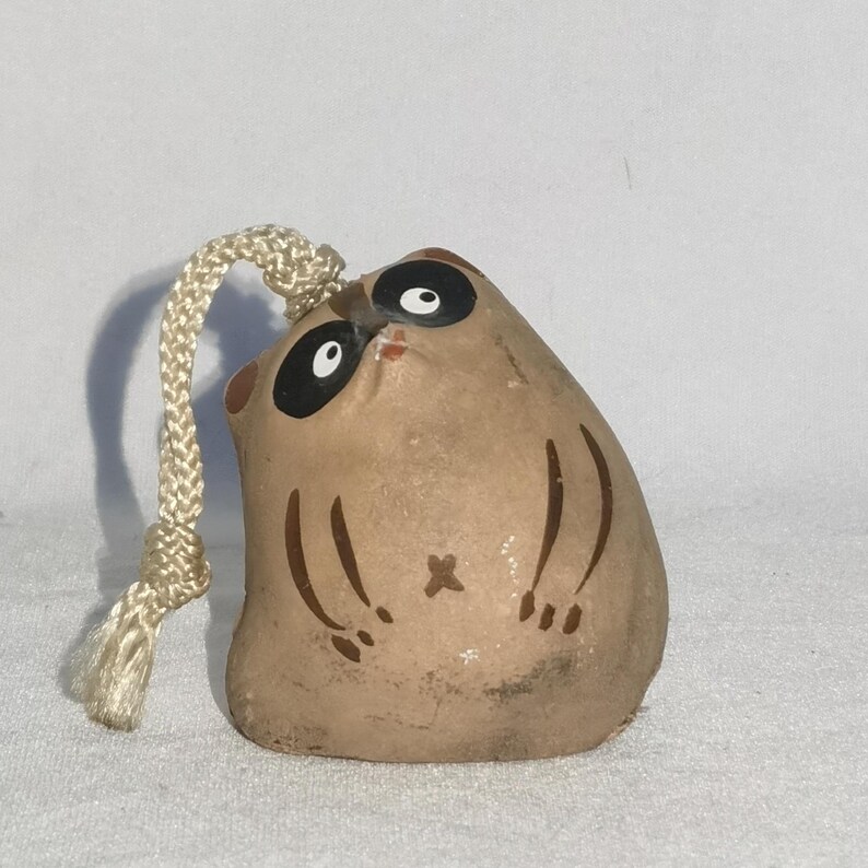 Vintage Japanese Tanuki Bell – Lucky Charm Figurine | Gift for Her ...