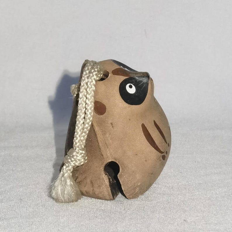 Vintage Japanese Tanuki Bell – Lucky Charm Figurine | Gift for Her ...