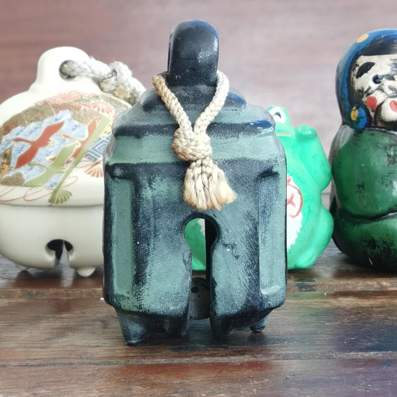 Vintage Japanese Temple Bell – Miniature Green Dorei Bell | Asian Zen ...