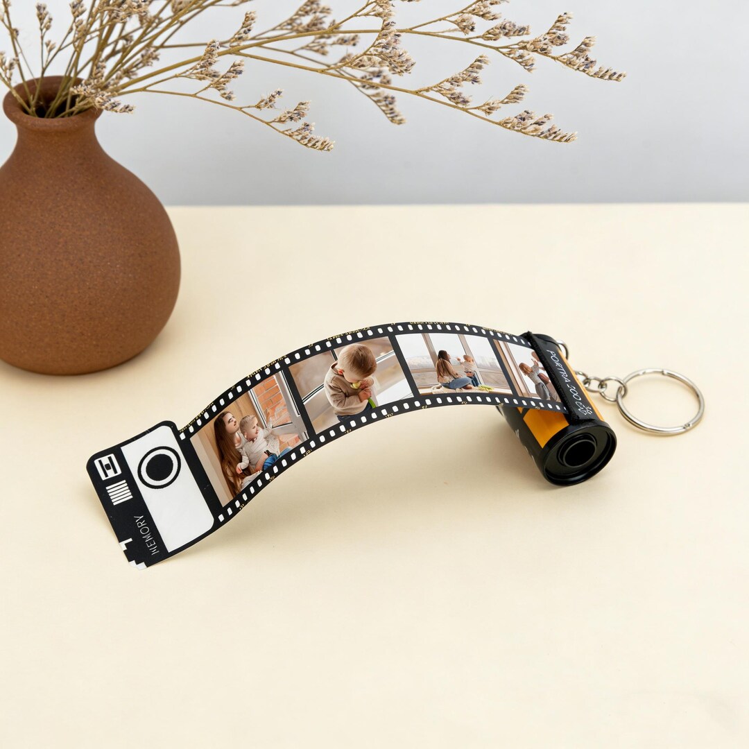 Personalized Photos Film Roll Keychain, Camera Film Roll Keyring for ...
