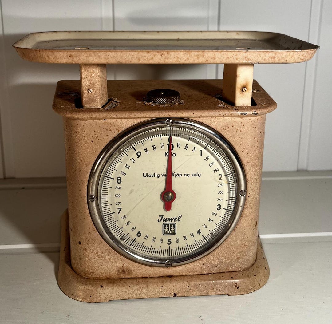 Vintage Norwegian "turret" Kitchen Scale - Authentic Mid-century ...