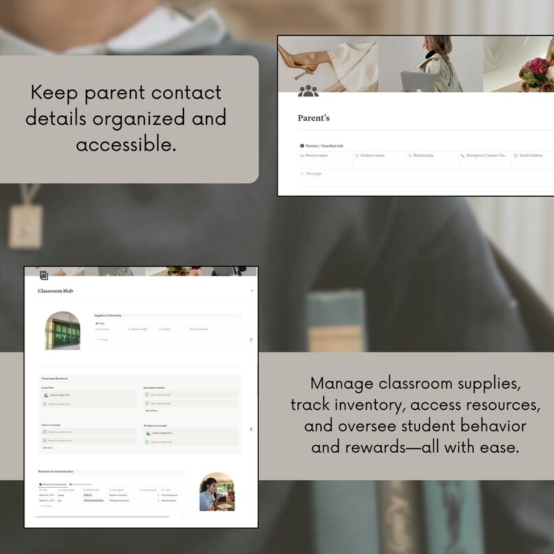 Notion Teacher Planner Template, Classroom Management (digital Download ...