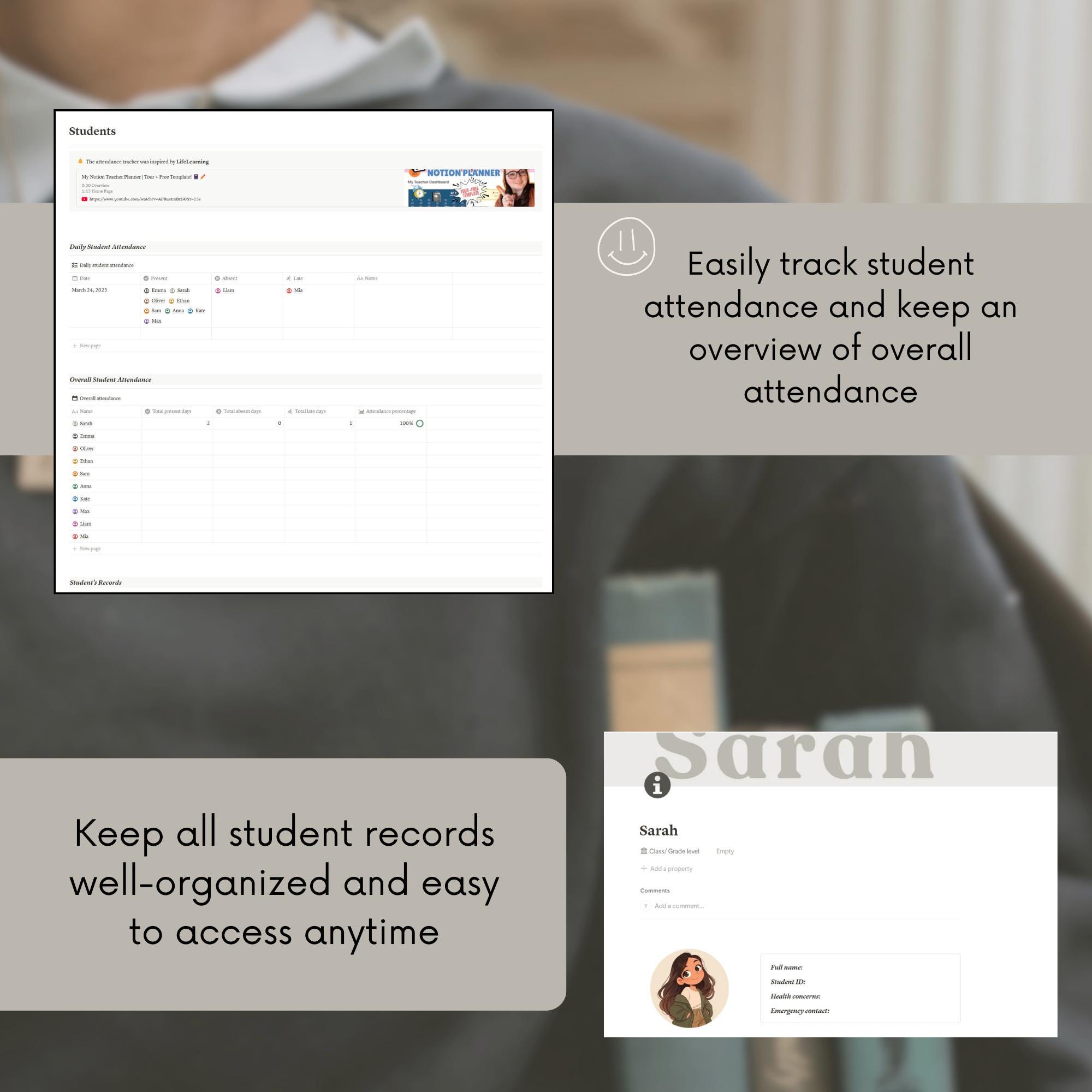 Notion Teacher Planner Template, Classroom Management (digital Download ...