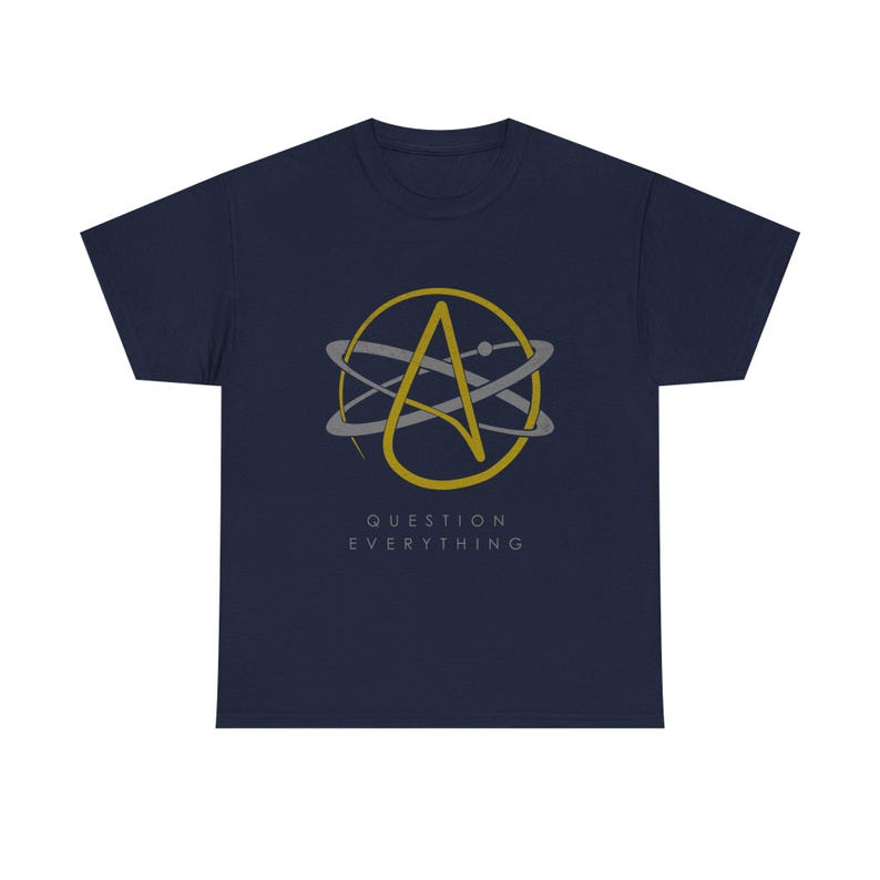 Atheist Logo T-shirt – Science, Question Everything, Unisex Tee - Etsy