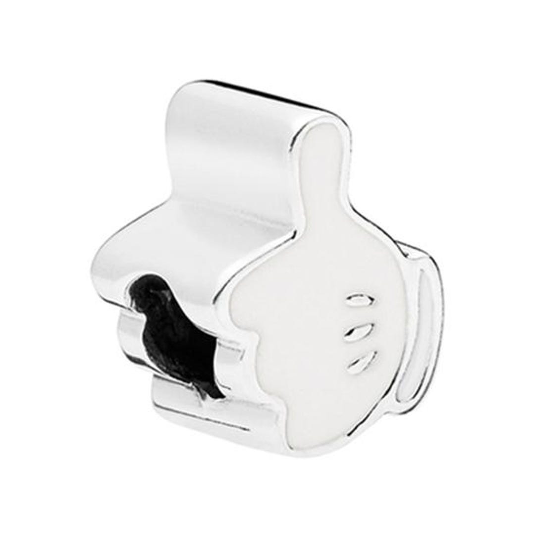 Pandora Mickey Iconic Glove Charm White Enamel - Etsy