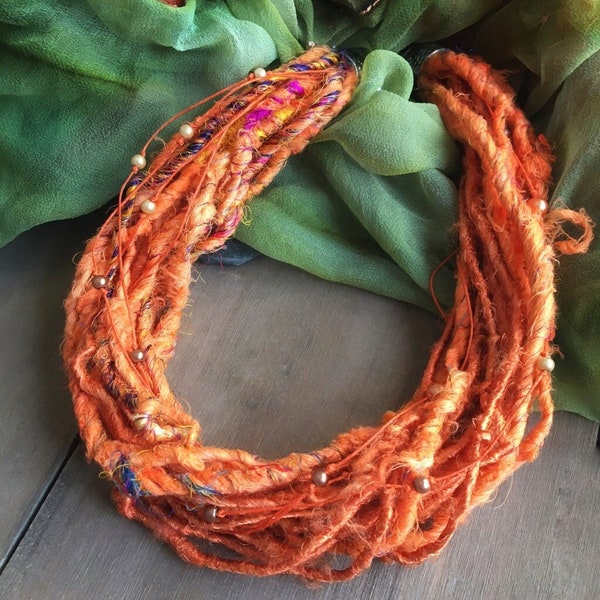 Fiber Necklace - Etsy