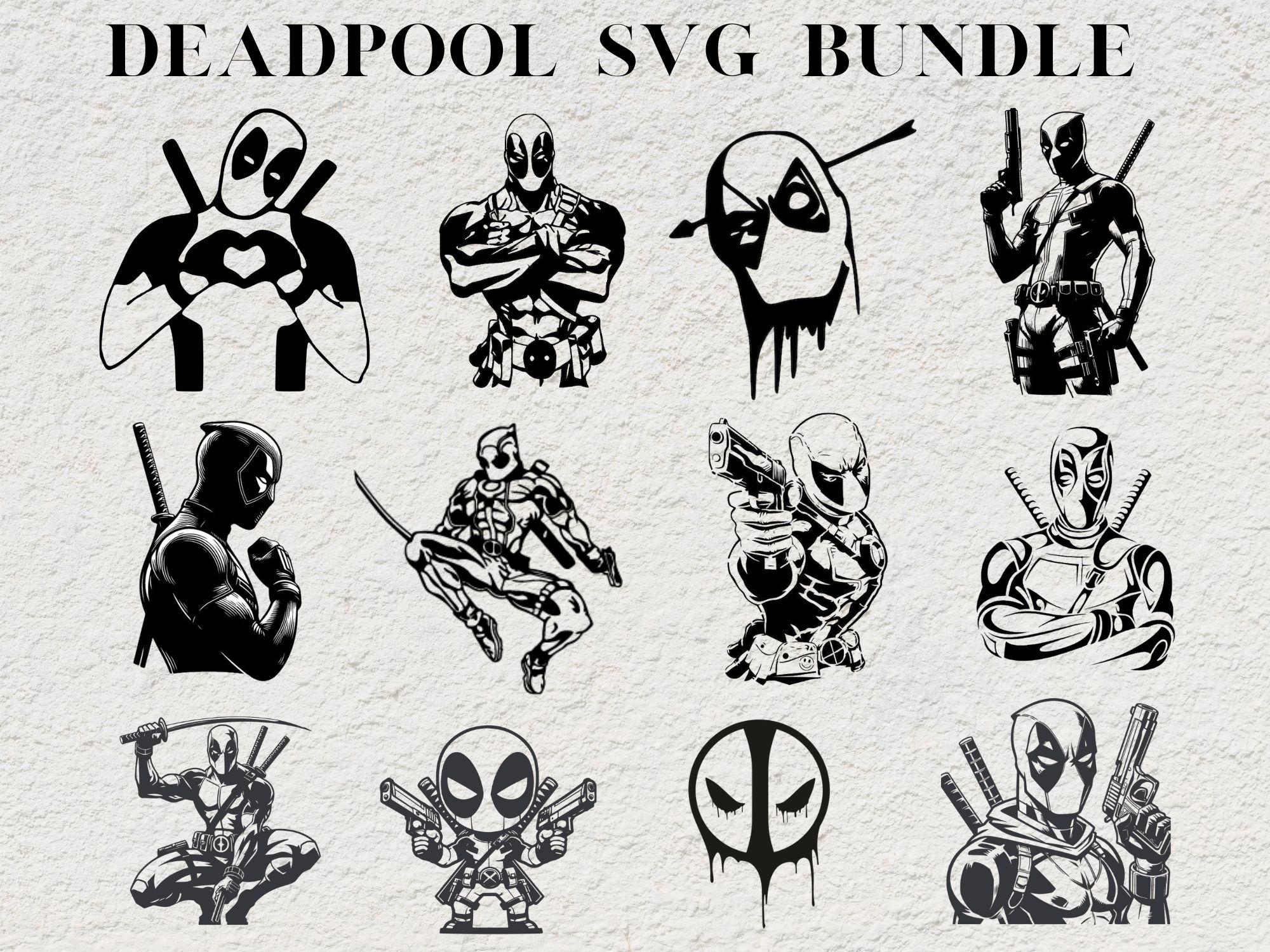 Deadpool Svg Bundle Layered Item, Clipart, Cricut, Digital Vector Cut ...