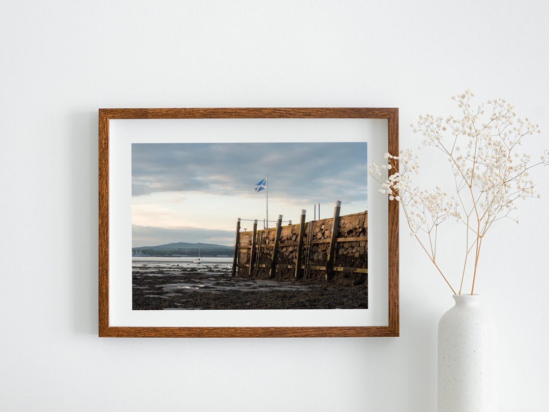 Scottish Coastal Digital Download – Rustic Pier and Saltire Flag ...