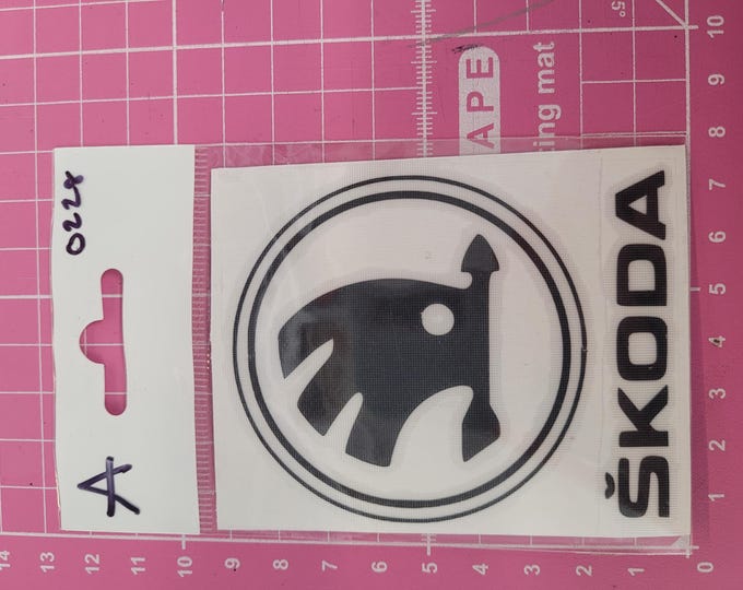 SKODA Car Front Rear Behind Grille Badge Emblem 3D Metal Stickers, for ...