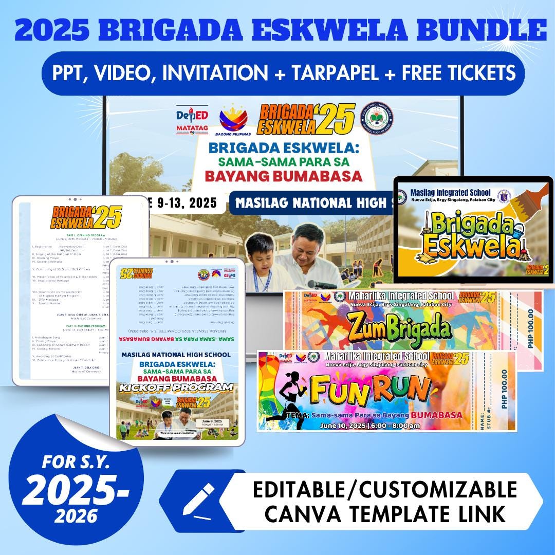 EDITABLE 2025 Brigada Eskwela TEMPLATES - Etsy