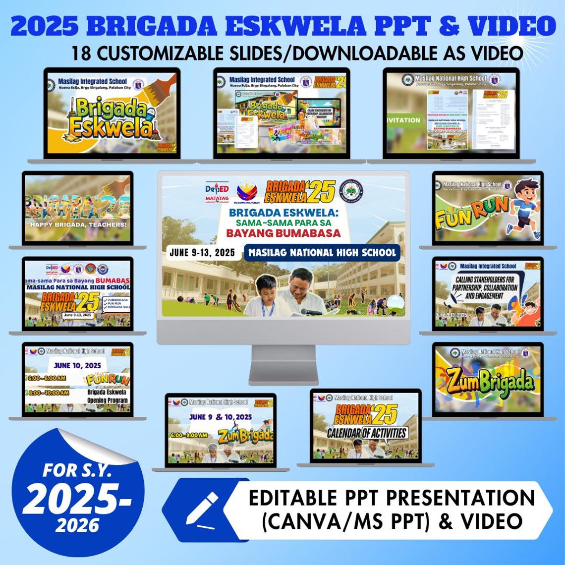 EDITABLE 2025 Brigada Eskwela TEMPLATES - Etsy