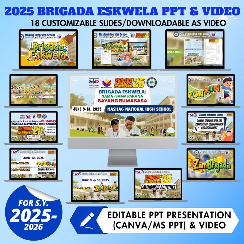 EDITABLE 2025 Brigada Eskwela TEMPLATES - Etsy