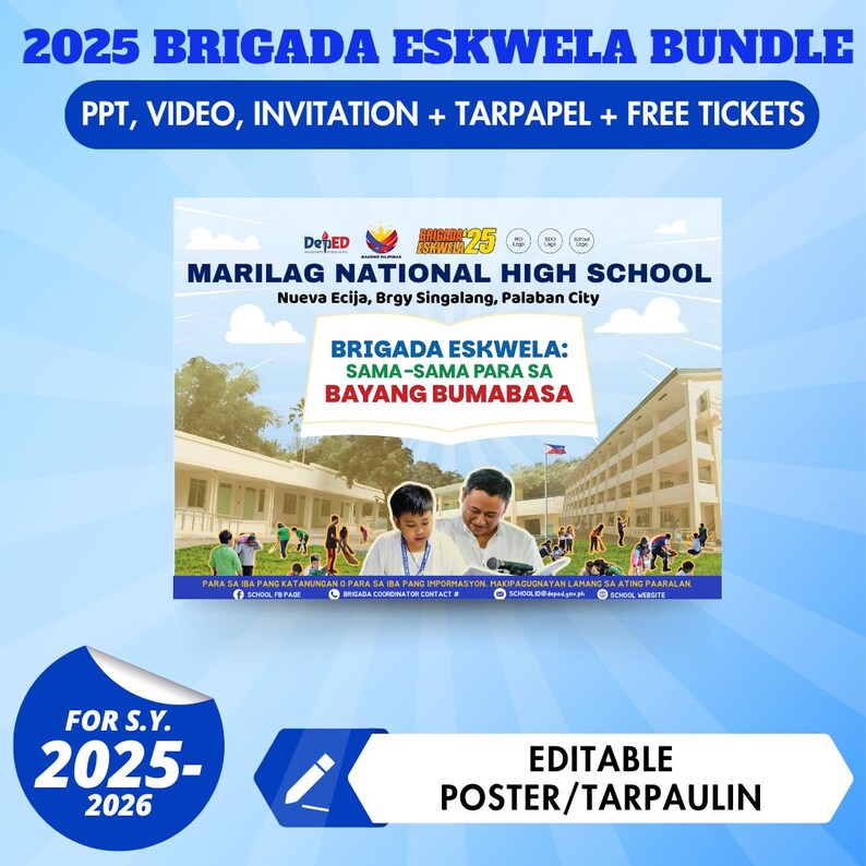 EDITABLE 2025 Brigada Eskwela TEMPLATES - Etsy
