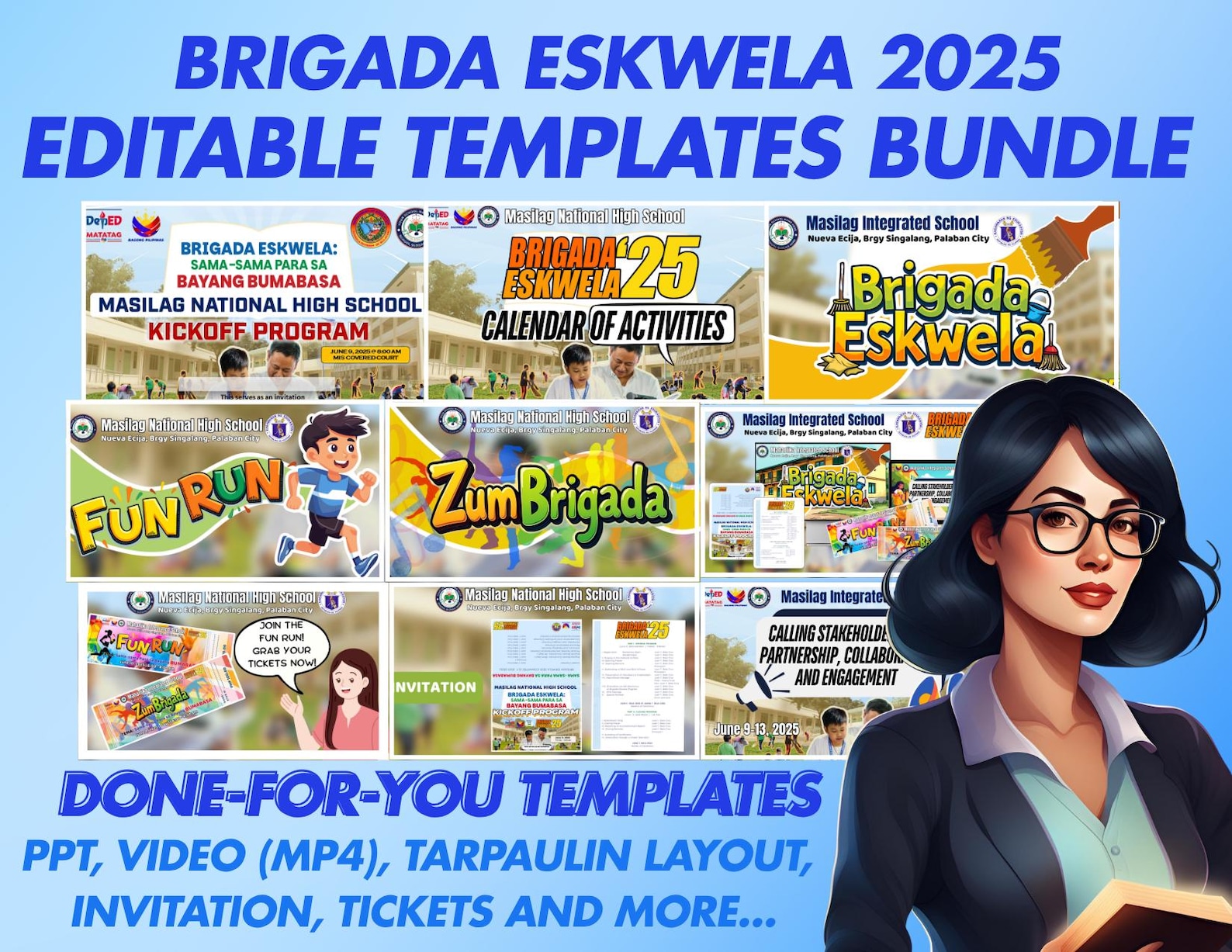 EDITABLE 2025 Brigada Eskwela TEMPLATES - Etsy