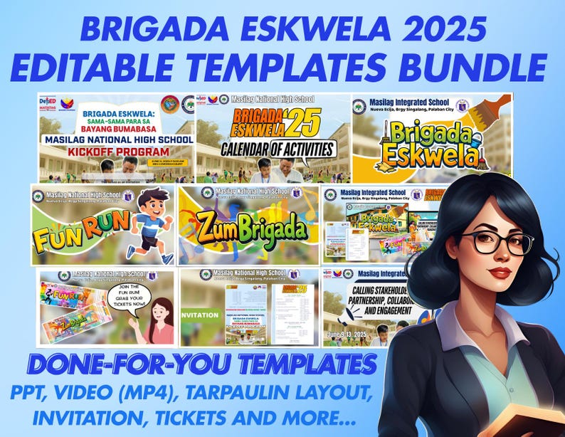 EDITABLE 2025 Brigada Eskwela TEMPLATES - Etsy