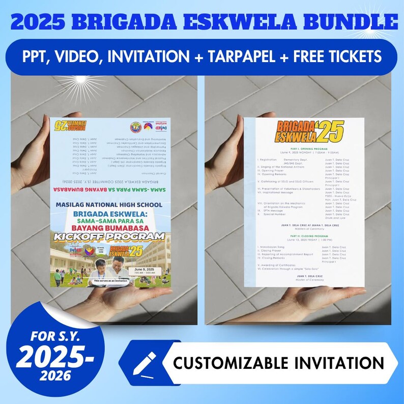 EDITABLE 2025 Brigada Eskwela TEMPLATES - Etsy UK