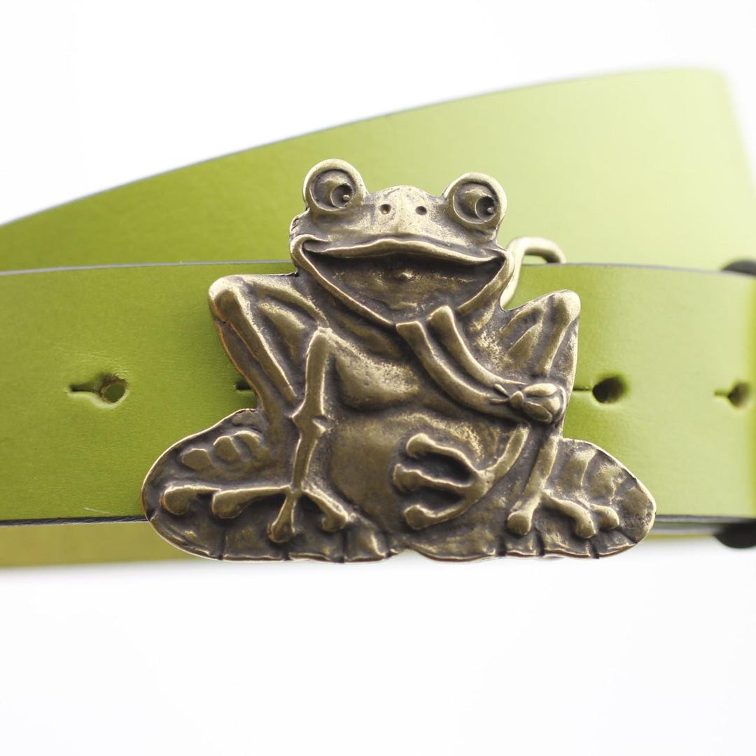 Antique Bronze Frog Belt Buckle – Rustic Animal Design – Perfect Gift ...