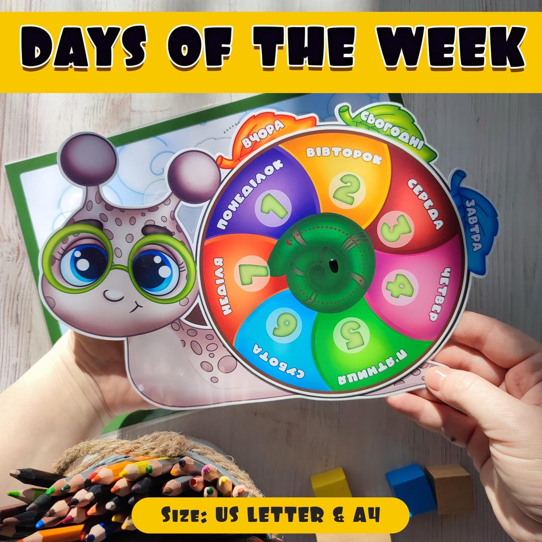 Printable Days of the Week Wheel – Fun Learning Game for Kids ...