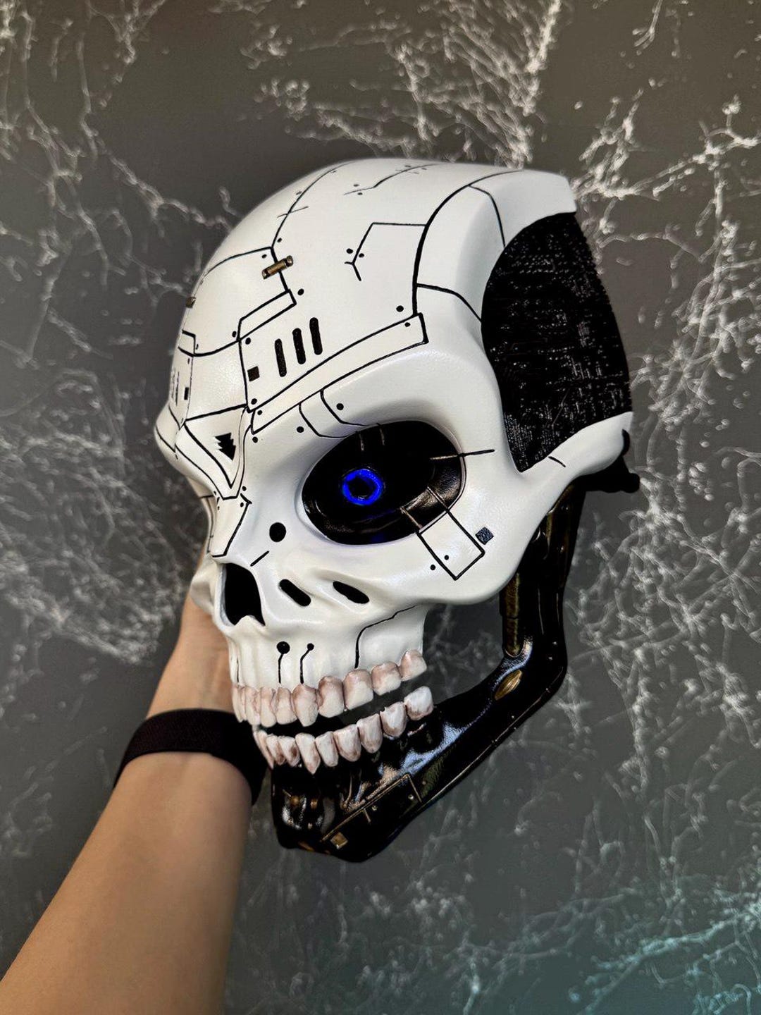 Cyberpunk Skull Mask: Custom Techwear Helmet LED Wearable - Etsy