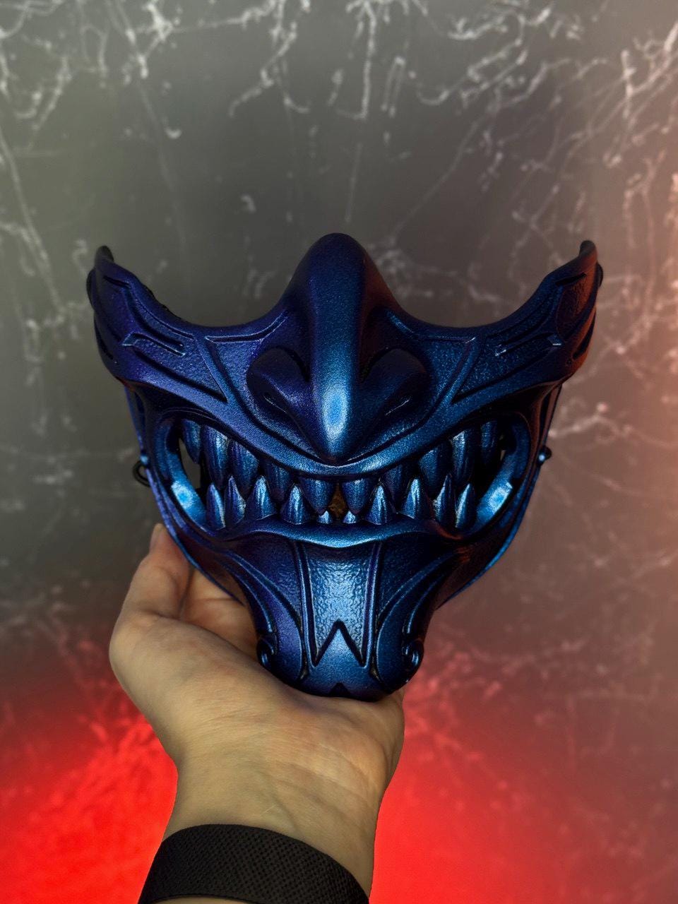 Bronze Oni Mask: Japanese Samurai Cosplay Armor, Genzin Cosplay Menpo ...